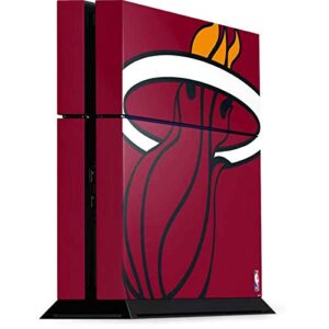 skinit decal gaming skin for ps4 console - officially licensed nba miami heat large logo design