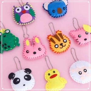 kids sewing kit for girls, felt animal diy crafts for girls and boys educational sewing for kids art craft kits for beginners