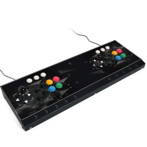 arcade fight stick, 2 players pc street fighter video game controller fighting joystick for pc, nintendo switch, neogeo mini, neogeo pro, ps3,raspberry pi, ps classic, android