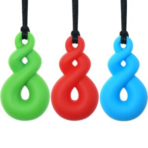 panny & mody maori twist silicone pendant necklace(blue/green/red)