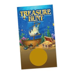 promo printing group, inc. treasure hunt scratch off cards - (30 cards) - scratch & win game for adults - scratch off raffle tickets for parties