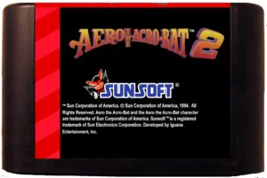 aero the acro-bat 2 (sega genesis / mega drive) - reproduction video game cartridge