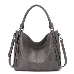 purses for women shoulder handbags hobo bags for women (92-gray)