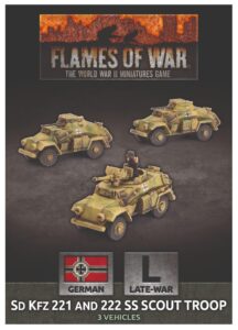 flames of war: late war german waffen ss sd kfz 221 and 222 scout troop (gbx157)