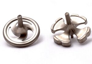 turbo tops stainless steel spin tops 2 pack (silver)