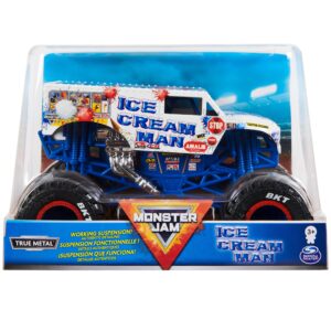 monster jam, official ice cream man monster truck, die-cast vehicle, 1:24 scale