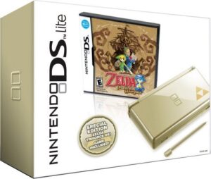 nintendo ds lite gold with legend of zelda: phantom hourglass (nds bundle) (renewed)