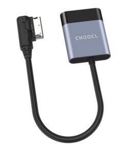 choocl bluetooth 5.0 aptx-hd car adapter compatible for audi ami mmi, mercedes media interface and volkswagen mdi connector (a2-audi2g)