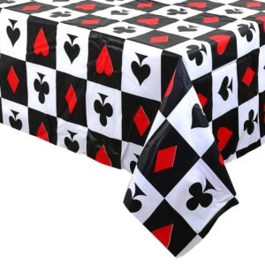 casino poker game themed birthday party decorations -plastic table cover for arts & crafts, poker party supplies for las vegas theme casino party game (2)