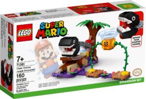 lego super mario chain chomp jungle encounter expansion set 71381 building kit; collectible toy for creative kids, new 2021 (160 pieces)