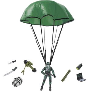 click n' play military toys airborne trooper 10 piece play w/accessories military action figures toy set with soldier men &military accessories, army men toys for boys ages 3 military