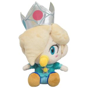 little buddy 1729 super mario all star collection baby rosalina plush, 6", blue