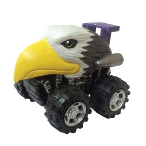 wild zoomies - eagle from deluxebase. friction powered monster truck toys with cool animal riders, great car toys and eagle toys for boys and girls