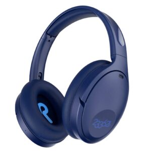 233621 hush hybrid active noise cancelling bluetooth headphones with 100 hrs of playback, dark blue