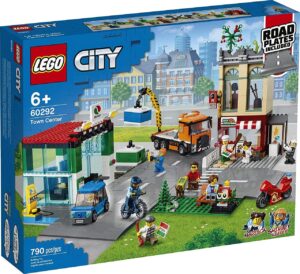 lego city town center 60292 building kit; cool building toy for kids, new 2021 (790 pieces)