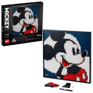 lego art disney’s mickey mouse 31202 craft building kit; a wall decor set for adults who love creative hobbies, new 2021 (2,658 pieces)