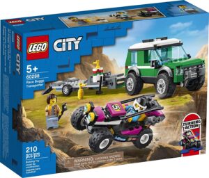 lego city race buggy transporter 60288 building kit; fun toy for kids, new 2021 (210 pieces)