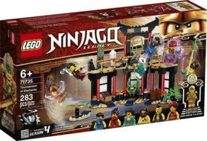 lego ninjago legacy tournament of elements 71735 temple toy building set featuring ninja minifigures, new 2021 (283 pieces)