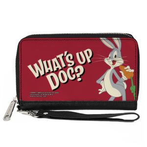 buckle-down women's pu zip around wallet rectangle-bugs bunny, 7.5"x4.5"