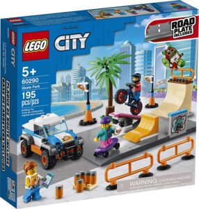 lego city skate park 60290 building kit; cool building toy for kids, new 2021 (195 pieces)