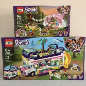 lego friends friendship bus 41395 bundle with lego friends nature glamping 41392 building kit