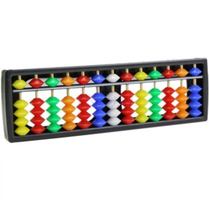 wangyumi portable arithmetic soroban w/colorful beads mathematics calculate tool abacus