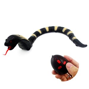 tipmant rc snake ir remote control cobra electric fake realistic animal crawling vehicle scary trick kids halloween christmas prank toys birthday gifts (grey)