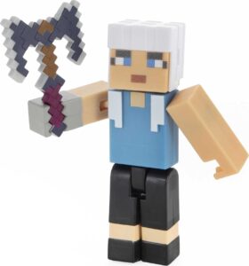 mattel minecraft dungeons 3.25-in collectible greta battle figure and accessories, based on video game, imaginative story play gift for boys and girls age 6 and older