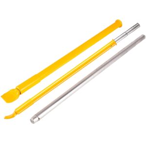 vevor tire slide hammer cast-steel bead breaker slide hammer 1.5-inch diameter tire bead breaker slide hammer 50-inch length tire breaker bar yellow, heavy duty bead breaker, for car truck trailer