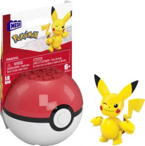 mega construx pokemon pikachu construction set, building toys for kids [amazon exclusive] 16 pieces