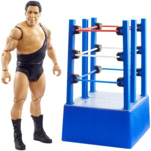 wwe wrestlemania moments andre the giant 6 inch action figure ring cart with rolling wheelscollectible gift for wwe fans ages 6 years old and up