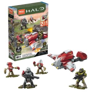 mega construx halo hijacked ghost vehicle halo infinite construction set, building toys for kids