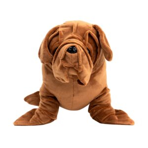 randimals sea lion plush stuffed toy mastiff dog face 15”, soft & huggable, premium quality hybrid animal friend encourages adventure & imagination