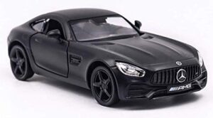 emosq ® official licensed 1:36 super car metal model all black collection (mercedes benz amg gts)