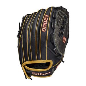 wilson a2000 spin control fastpitch v125 (outfield) - left hand throw,12.5",black, large, wbw100223125