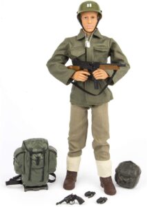 click n' play wwii allies army infantry 12” action figure plat set with accessories - click n play military ww2 toys