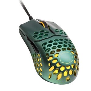 cooler master mm711 wilderness limited edition gaming mouse with lightweight honeycomb shell, ultraweave cable, 16000 dpi optical sensor, and rgb accents