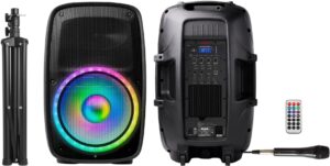 ion totalpaglow3 total pa glow 3 high power bluetooth pa system with lights (renewed)