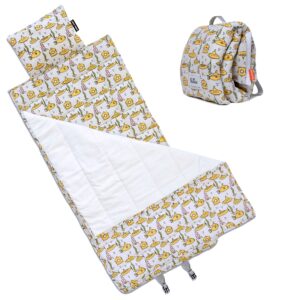 urban infant bulkie toddler nap mat - sleep mat for kids daycare and preschool - folds up to carry on back - submarines