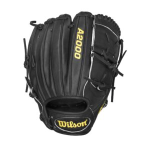 wilson 2021 clayton kershaw a2000 ck22 gm 11.75" baseball pitcher's glove - black/yellow, right hand throw