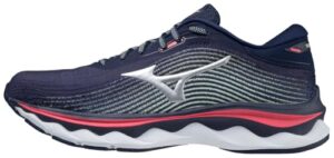 mizuno women's wave sky 5 running shoe, peacoat, 9.5