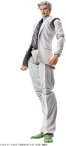 medicos jojo's bizarre adventure part 4: chozo kado yoshikage kira super action statue figure, multicolor