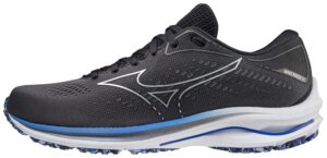 mizuno men's wave rider 25 | neutral support running shoe |eco friendly materials | obsidian | us 10