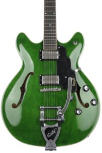 guild starfire i dc electric guitar - emerald green with guild vibrato tailpiece