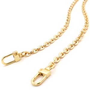 next fashion oval purse chain flat gold light weight crossbody shoulder strap polished quality - (40" / 100cm)