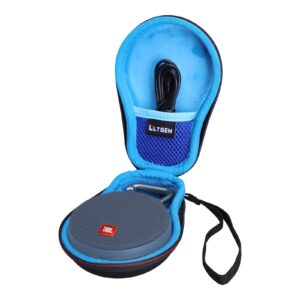 ltgem case compatible with jbl clip 3 waterproof durable portable bluetooth speaker, blue