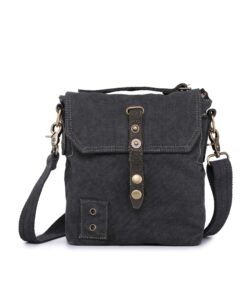 tsd brand coastal canvas crossbody bag (dark grey)