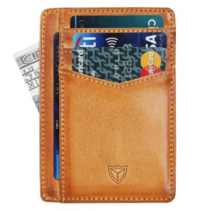 slim men wallet leather card holder rfid thin card case front pocket wallet