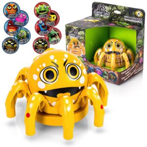 catchup toys spider spin game toy: kids magnetic spin catch spider grabs 10 added discs, choose cute evil design, multi-play levels, stem, boys ages 7+