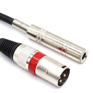 siyear 6.35 mm 1/4" female to xlr male adapter cable,quarter inch ts/trs to xlr 3 pin interconnect cable (10feet)